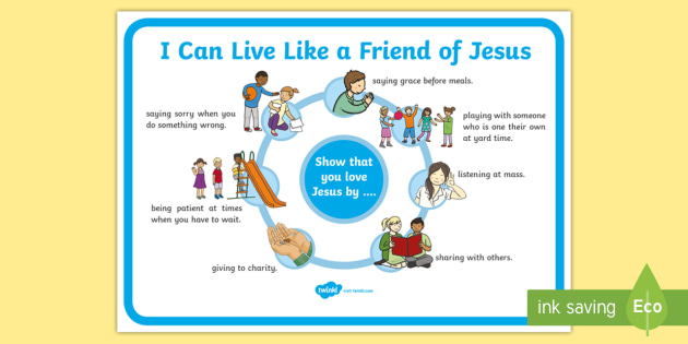 I can live like a friend of Jesus Display Poster
