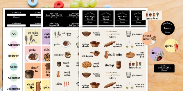 Kitchen Storage Labels - Sticker Bumper Pack (teacher made)