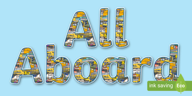 * NEW * All Aboard Display Lettering (teacher made)