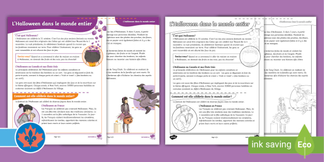Halloween Fact File French (teacher made)