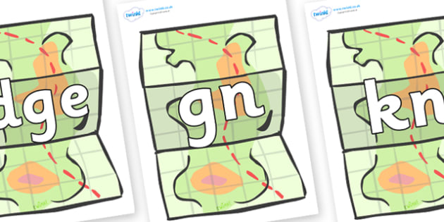 FREE! - Silent Letters on Maps (teacher made)