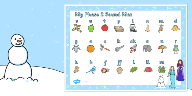 Winter Fairytale Themed Phase 2 Sound Mat (teacher made)