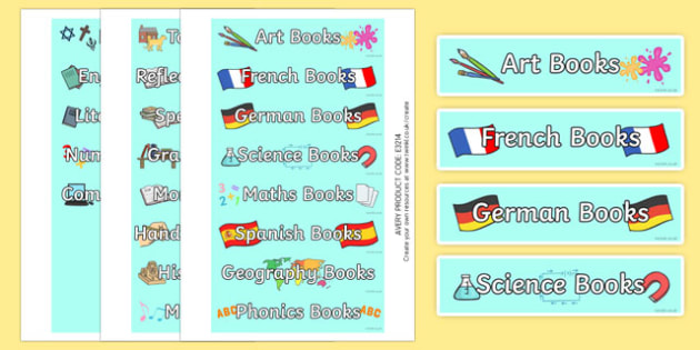 👉 Book Tray Labels (teacher made)