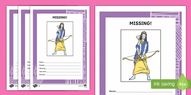 Rama Missing Person Poster Activity