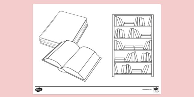FREE! - Book Colouring Page (teacher made)