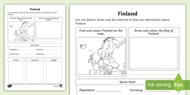 KS1 Finland Research Activity (teacher made)