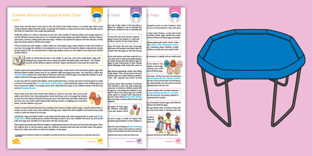 EYFS Ages 0-5 Easter Large Activity Trays Planning Pack