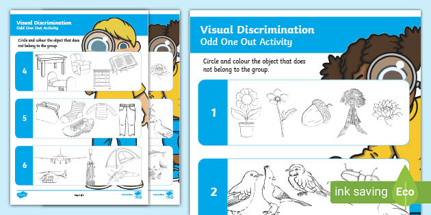 Visual Discrimination Odd One Out Activity (teacher made)
