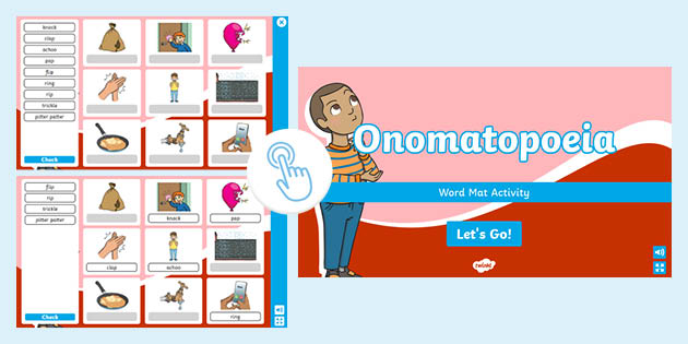 Onomatopoeia GO! Interactive Game | Year 3 Vocabulary