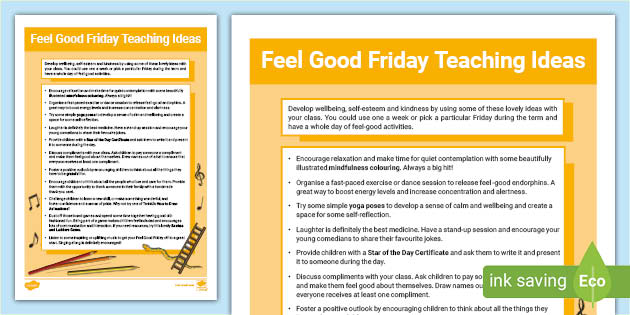 Feel Good Friday Ideas (Teacher-Made)