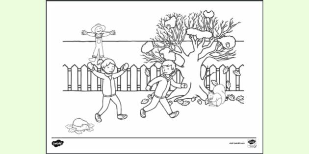 FREE! - Autumn Colouring Page | Colouring Sheets | Twinkl