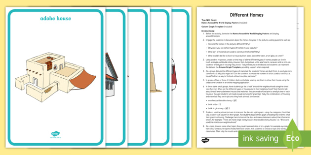 Different Homes Activity (teacher made)