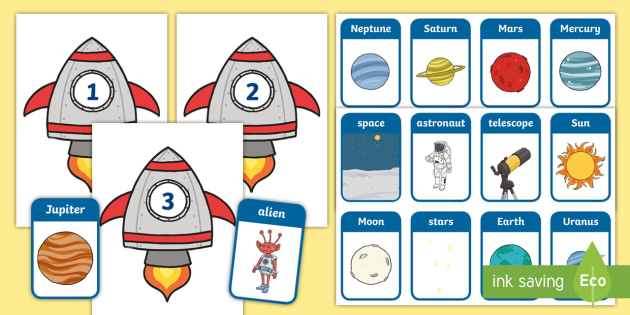 Space Syllables Sorting Activity - syllables, syllable sorting