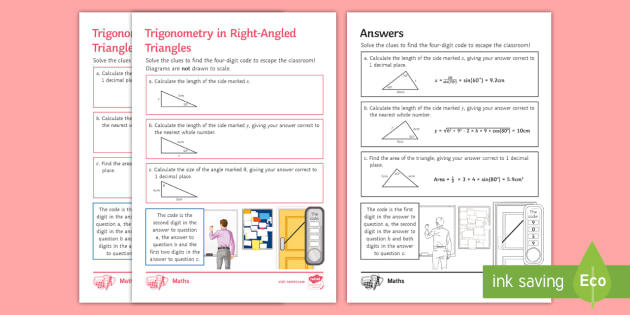 GCSE Escape the Room: Trigonometry Challenge Cards
