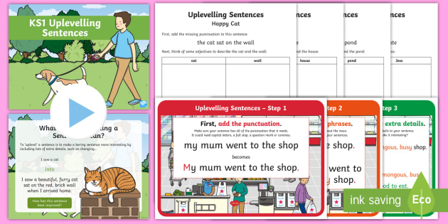 Uplevelling Sentence Writing Activities KS1 (teacher made)