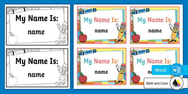Student Name Tags Printable Polka Dot Name Plates {FREEBIE}