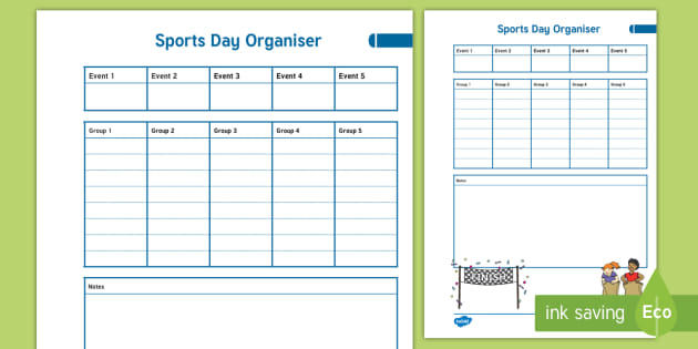 FP Sports Day Organiser Plan teacher Made 