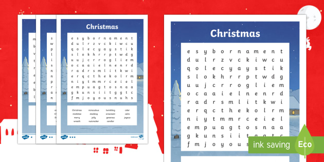 Christmas Differentiated Word Search