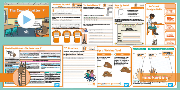 Twinkl Handwriting: The Capital Letter 'F' EYFS/KS1 Activity Pack