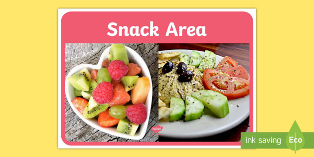 👉 Snack Area Photo Sign
