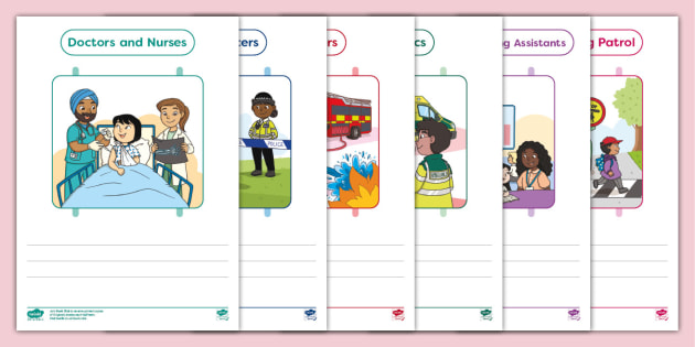 Let's Meet People Who Help Us! Writing Frames