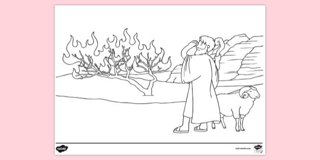 moses golden calf coloring page