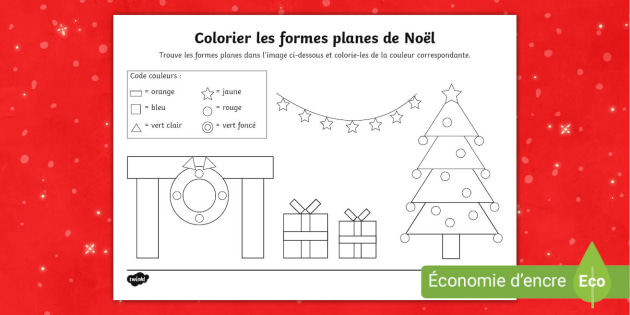 Formes planes de Noël | Ressource (teacher made)