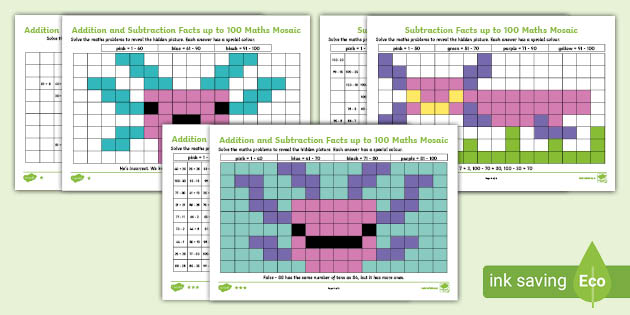 👉 KS1 Axolotl Addition and Subtraction Facts up to 100