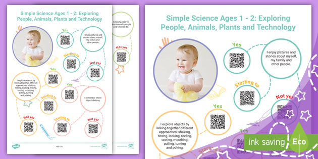 Simple Science Quick Start Poster (Ages 1 - 2)