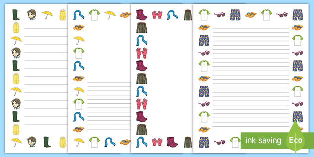 Clothes Page Borders (Teacher-Made)