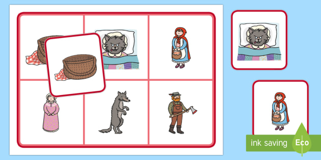 Little Red Riding Hood Matching Cards and Board