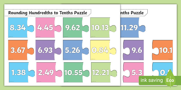 Rounding Hundredths to Tenths Puzzle (teacher made)