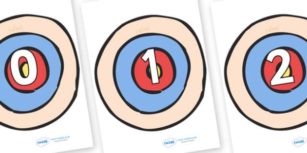 FREE! - Numbers 0-50 on Targets (Teacher-Made)