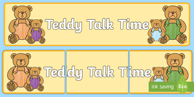 Teddy Talk Time Display Banner (teacher made)