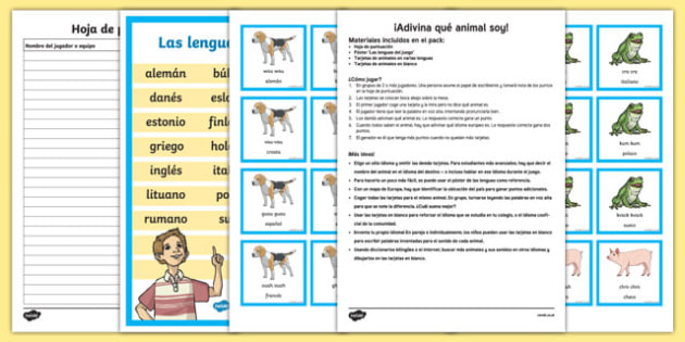 Juego ¡Adivina qué animal soy! (teacher made)