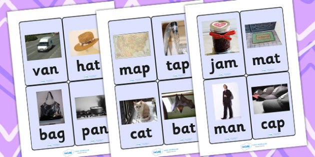 FREE! - CVC Photo Word Cards a - cvc, word cards, photo word cards, word