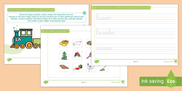 Phonologie - Le train des syllabes initiales LA - SA - RA