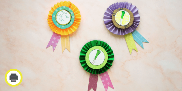 Leek Rosette Badges Paper Craft - St. David's Day Craft Activity
