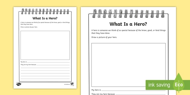 FREE What Is A Hero My Hero Writing Prompt