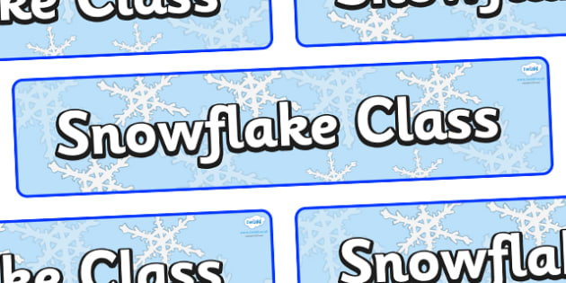 FREE! - Snowflake Themed Classroom Display Banner