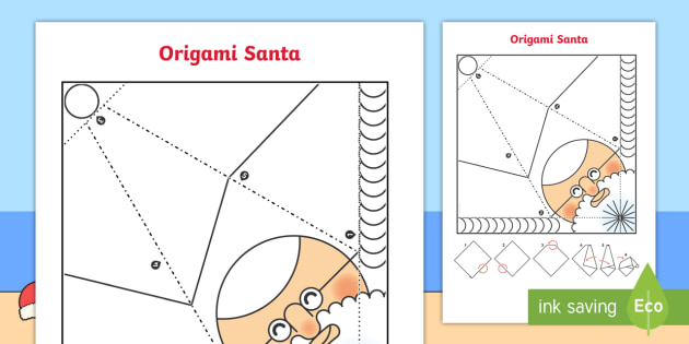 Christmas Origami Santa Activity