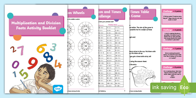 Multiplication and Division Facts Activity Booklet - Yr 7-8
