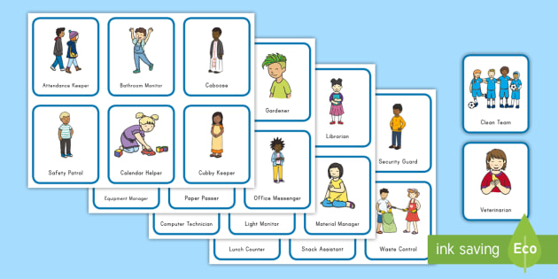 Celebrating Diversity Classroom Jobs Square Cards