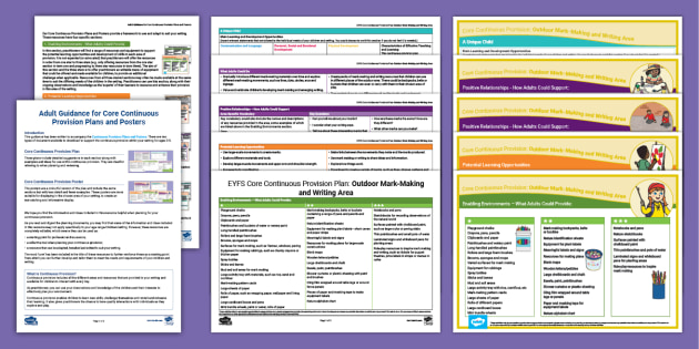 Outdoor Mark-Making/Writing Area Continuous Provision Pack
