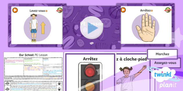 French: Our School | PE in French Lesson Pack