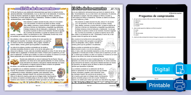 Day of the Dead Readings | twinkl.com