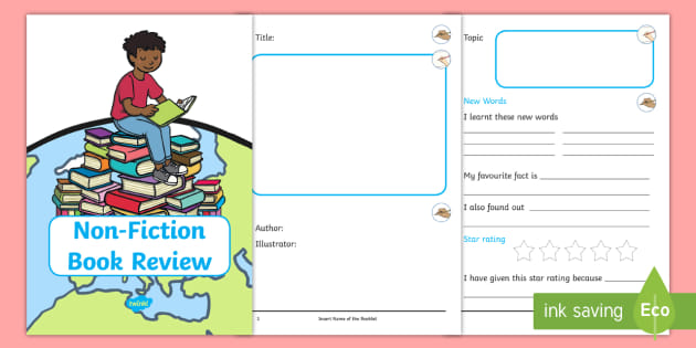 Non Fiction Book Review Worksheet Teaching Resource