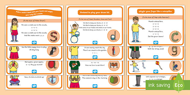 Level 2 Phonics Mnemonic Songs A4 Posters (teacher made)