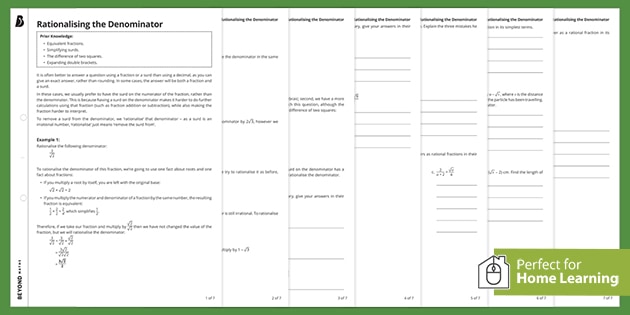 👉 Rationalising the Denominator | GCSE Higher Maths | Beyond