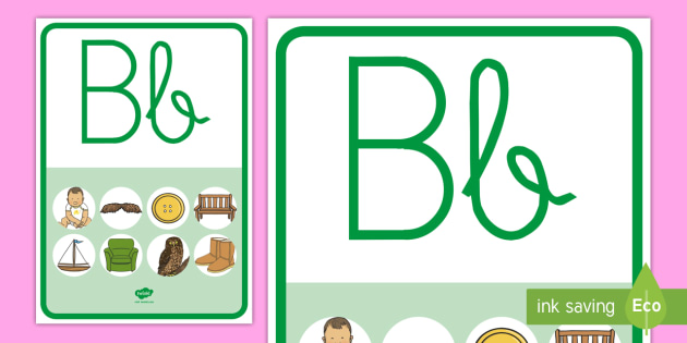 Póster: La letra B Póster DIN A4